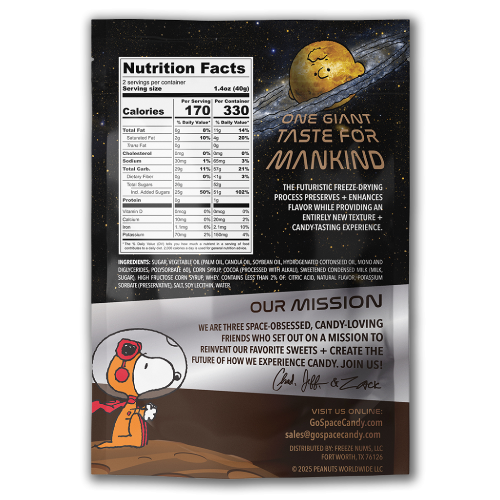 Snoopy's Chocolate Moon Rocks - Freeze-Dried Fudge | The Candy Space